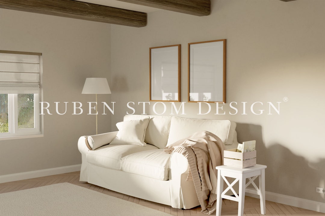 Two Frame Mockup Scene, Glass Reflection Options, Passe-partout Options ...