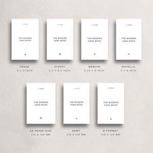 Modern Sans Book Template, Premade Book Design, Editable Book Template ...