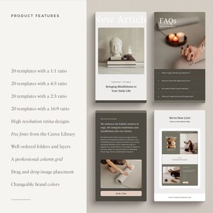 Asana Social Media Kit, 80 Editable Canva Templates, 20x4 Different ...