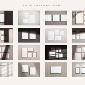 Frame Mockup Kit, Realistic Mock Up, DIY Templates, 16 Pre-made Scenes ...