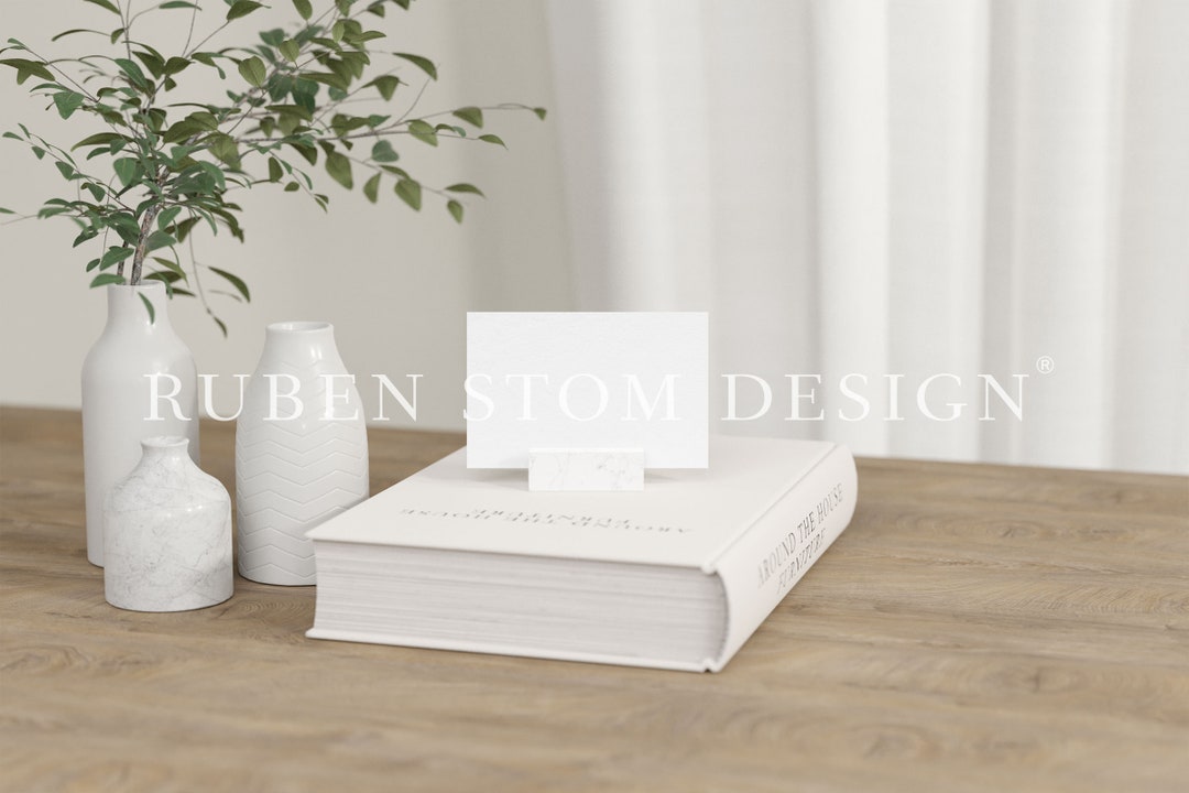Business Card Mockup Scene , Calling Card Mockup in Home Interior, Easy ...