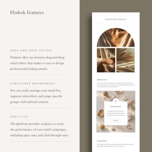 Madeline Ecommerce Email Template, Fully Customizable, Flodesk ...