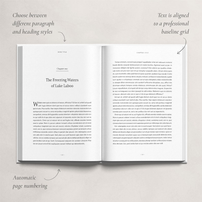 Ashton Book Template, Premade Book Design, Editable Book Template, KDP ...