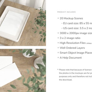Business Card Mockup Scene Collection, 20 Scenes, Easy to Use With ...