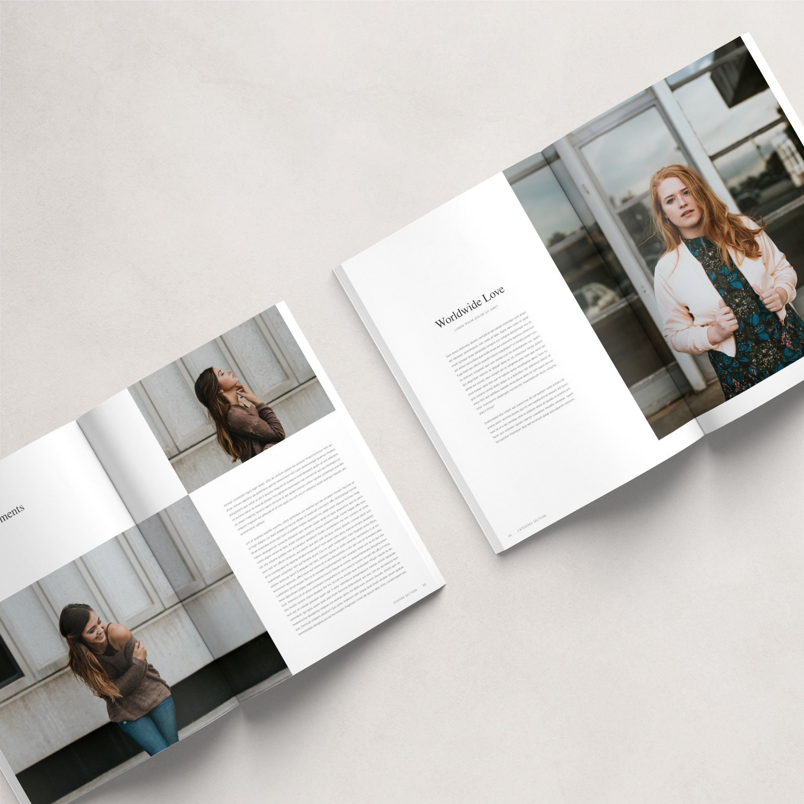 Editable Magazine Template InDesign Template Digital Download Modern ...
