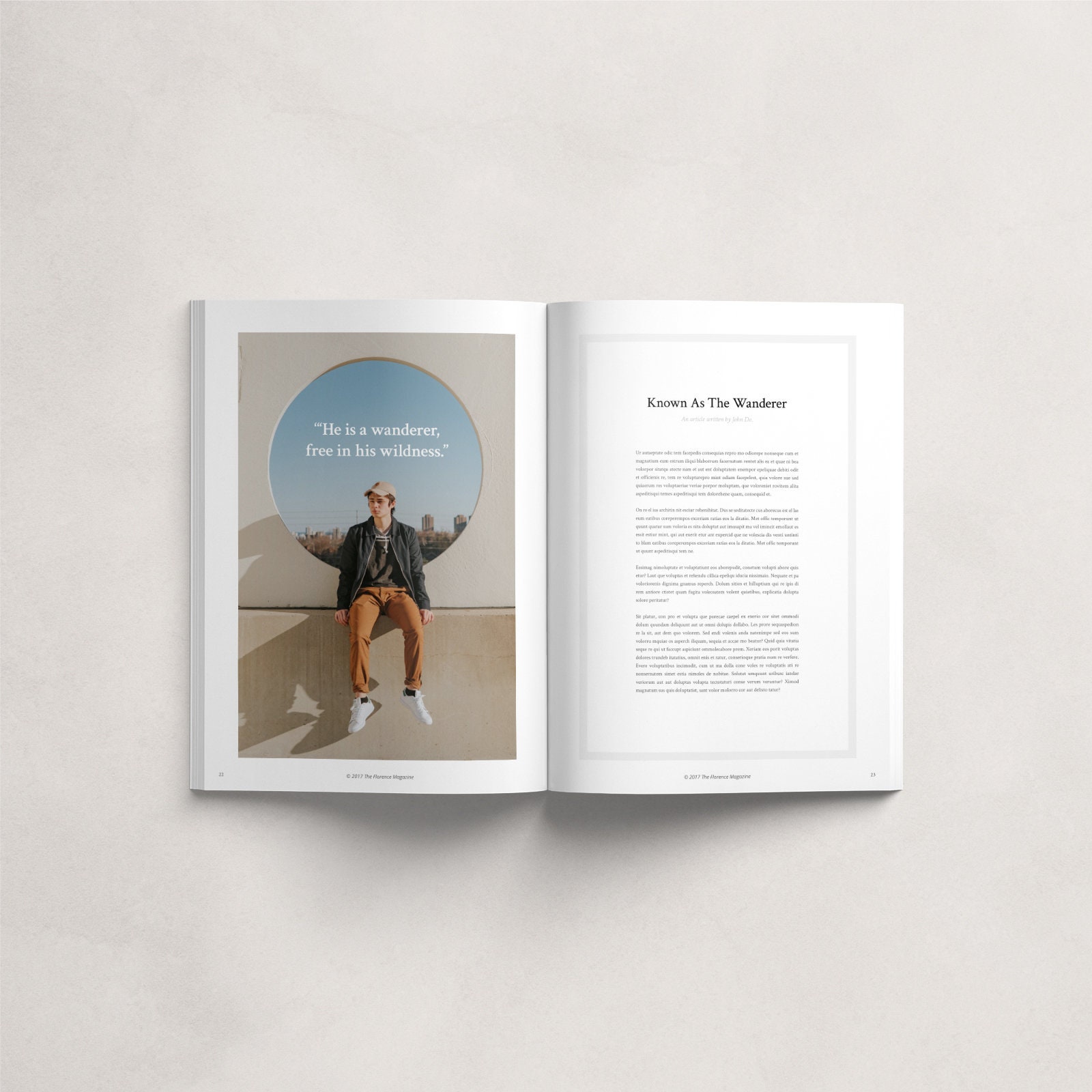 Florence Magazine Template, Indesign Template, Ebook Template, Editable ...