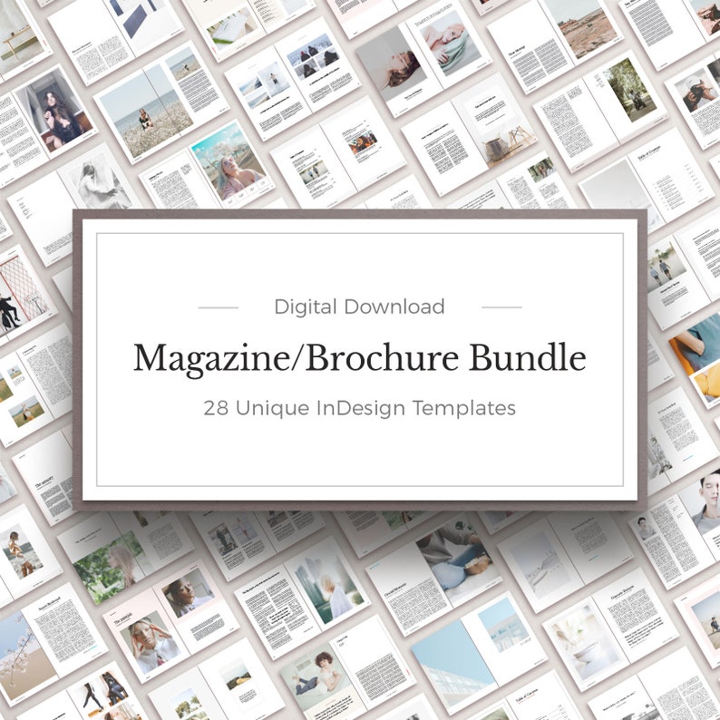 Huge Magazine & Brochure Bundle, All 28 Editable Indesign Templates ...