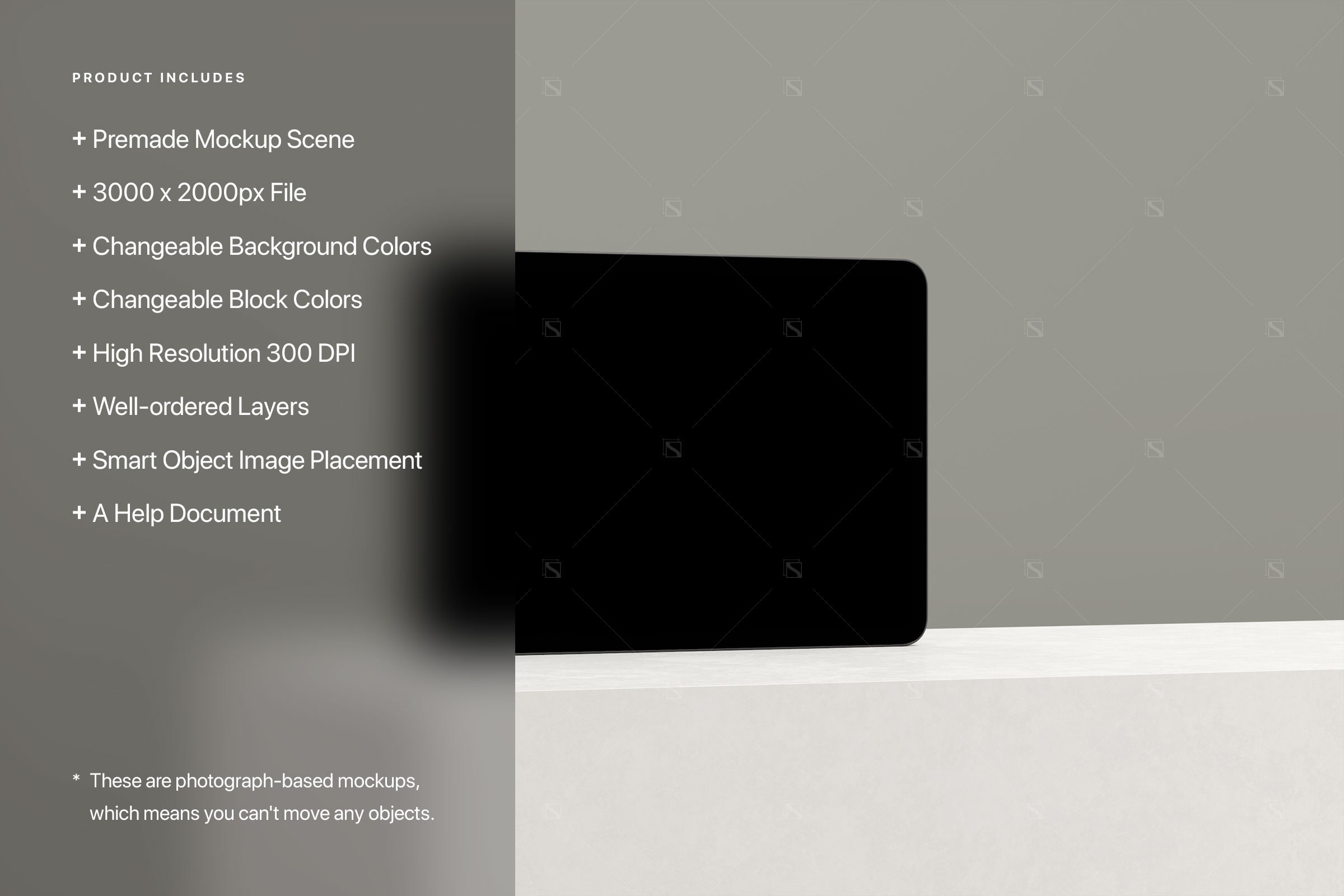 IPad Mockup Scene, Tablet Device in Studio Setting, Easy to Use With ...