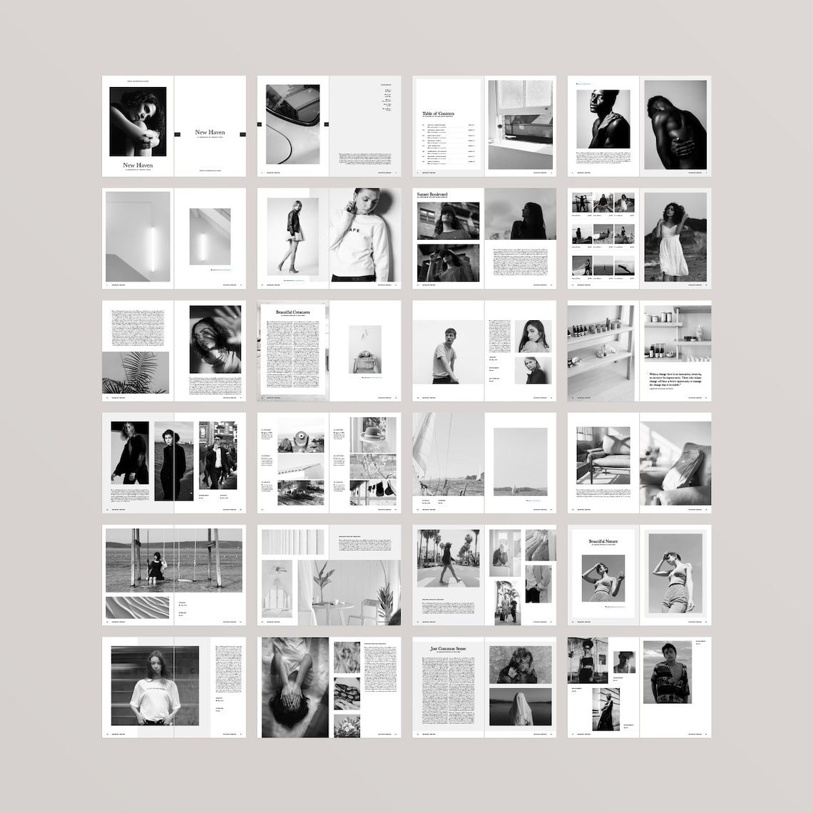 Magazine DUO Pack Includes New Haven Magazine Template and | Etsy