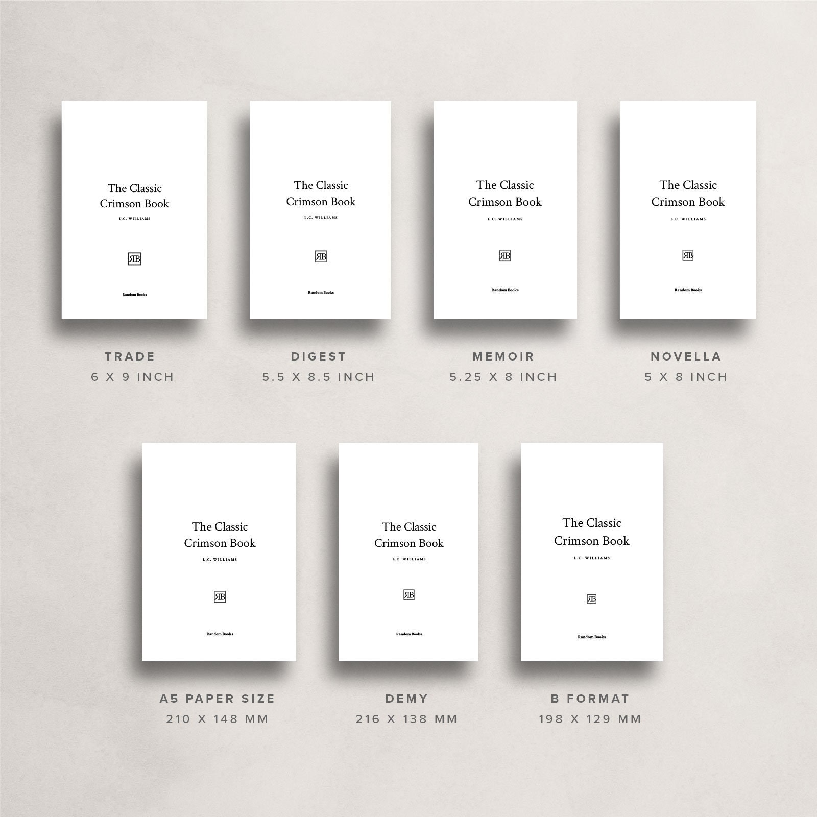 Classic Serif Book Template Premade Book Design Editable - Etsy Australia