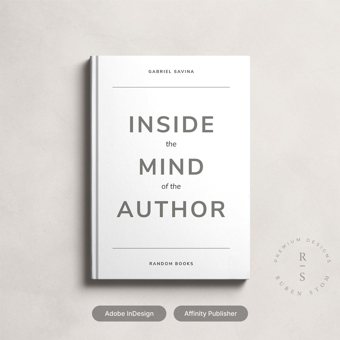 Modern Sans Book Template, Premade Book Design, Editable Book Template ...