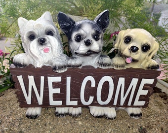 Dog Statue Welcome - Etsy
