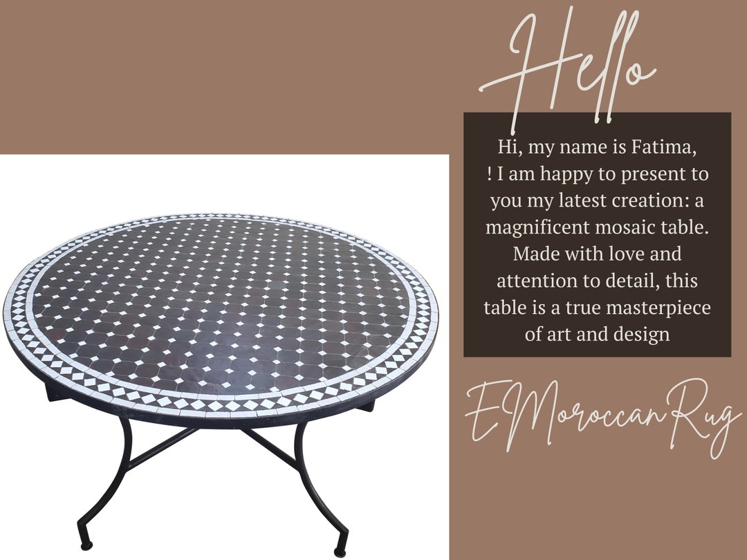 Mosaic Table : Handcrafted Moroccan Mosaic Table - Artisanal Elegance ...