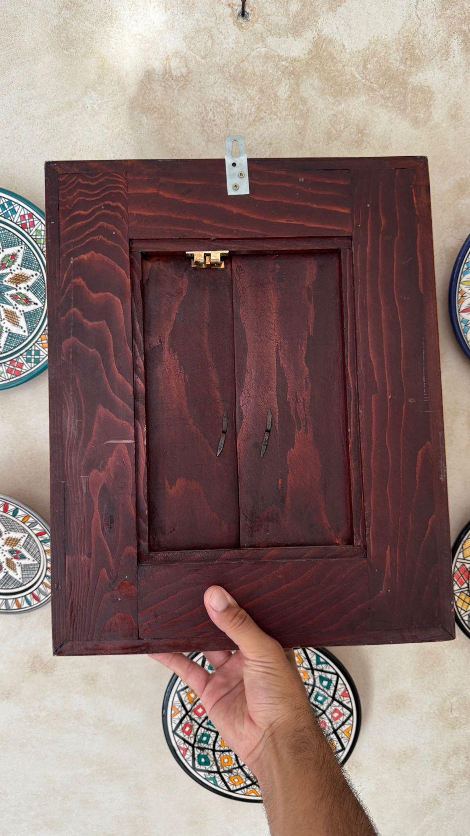 Moroccan Cedar Wood Window Wall Decor – Handcrafted Vintage-style ...