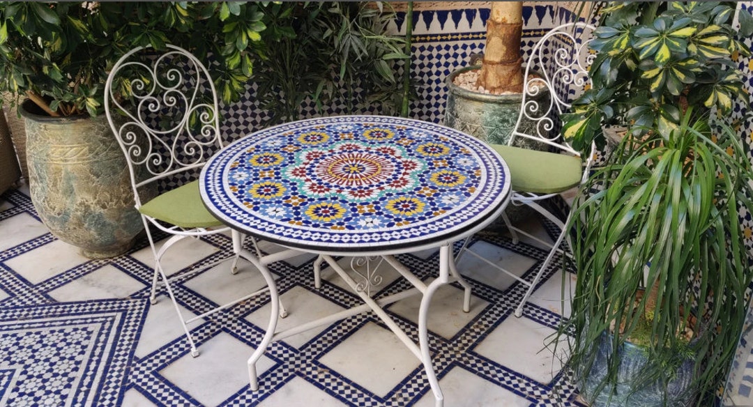 Moroccan Mosaic Table - Moroccan Mosaic Table: Handcrafted Elegance and ...
