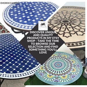 Handmade Moroccan Mosaic Dining Table-elevate Your Outdoor Dining ...