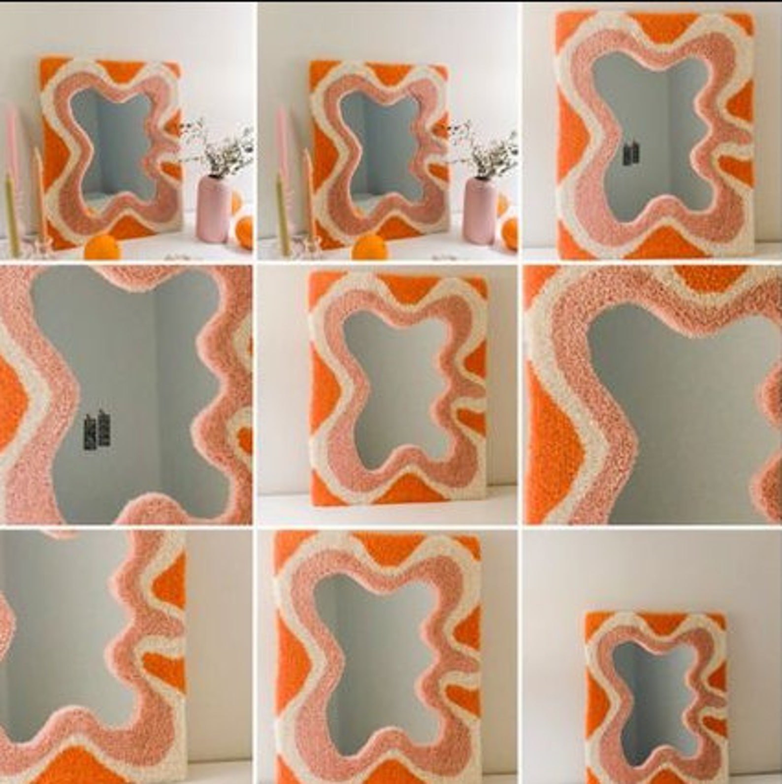 Custom Mirror Rug :rug Tufted Mirror Best Hand Tufted Mirror - Etsy