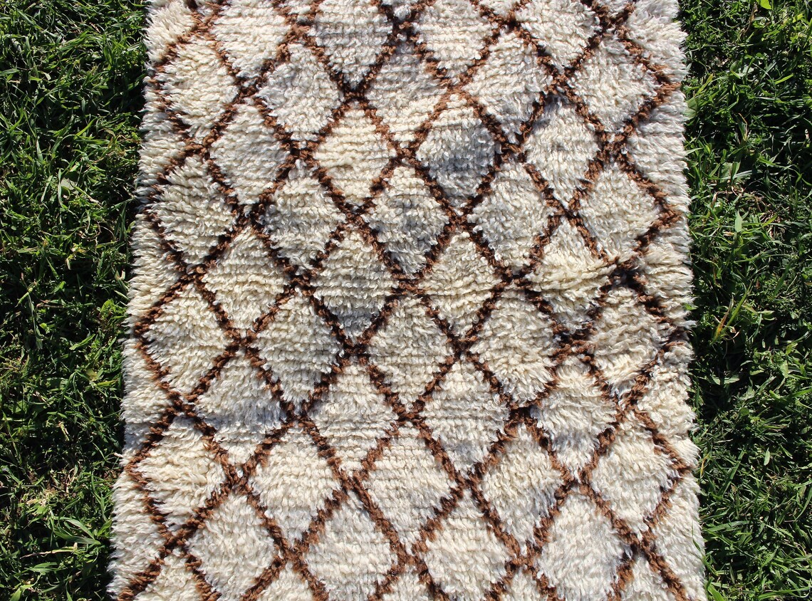 SMALL MOROCCAN RUG boujaad rug vintage rug berber tribal rug | Etsy