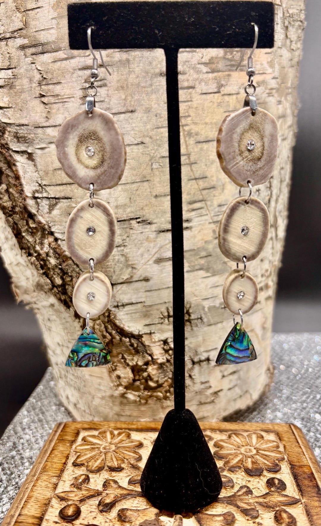 Whitetail Antler With Abalone Drop. - Etsy