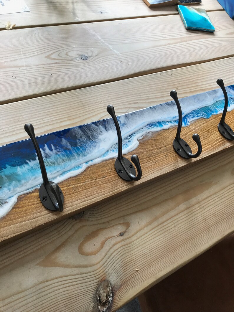 Resin Ocean Pour Coat Rack - Etsy