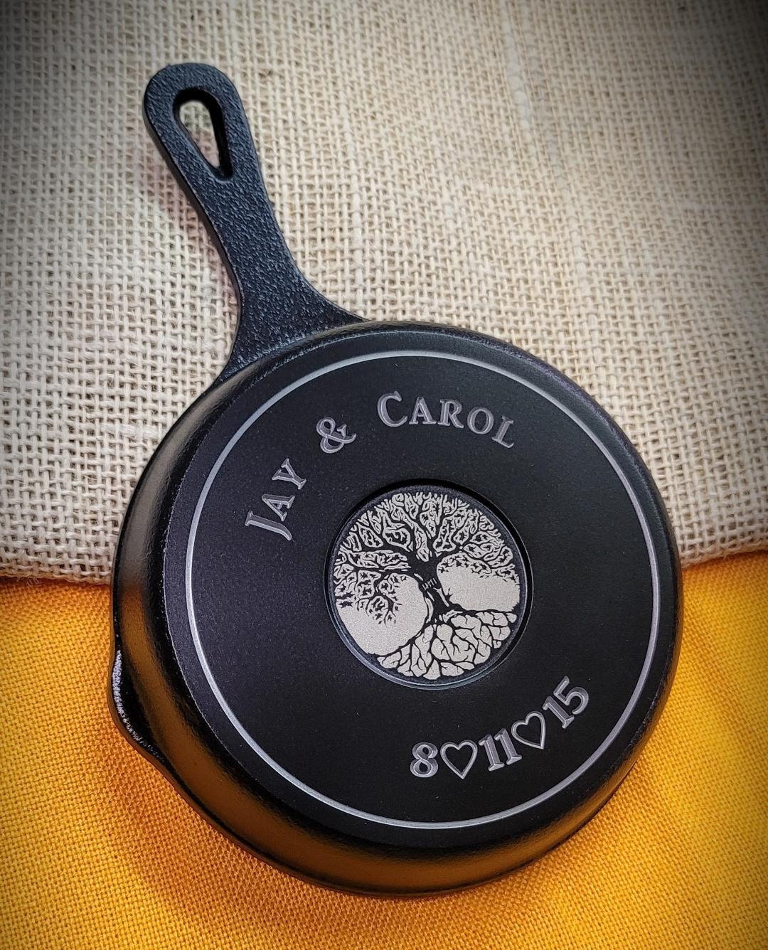 5 Inch Engraved Cast Iron Skillet - 6 Year Anniversary - Iron ...