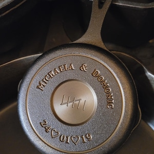 Iron Anniversary Personalized/custom 5" Engraved Cast Iron Skillet - 6 ...