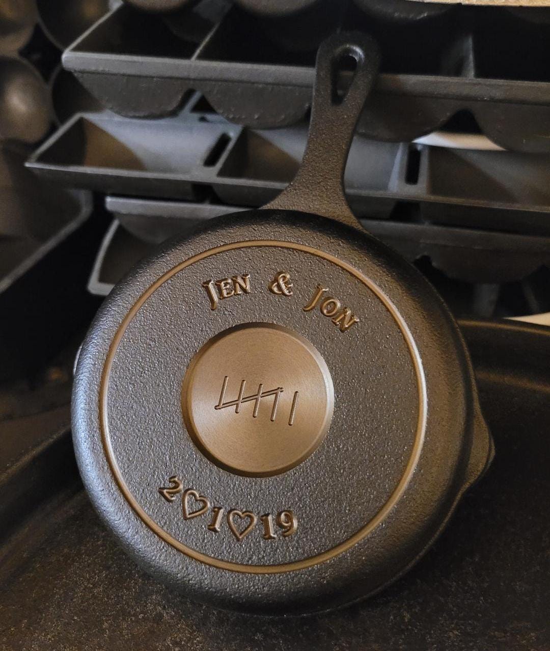 Iron Anniversary Personalized/custom 5" Engraved Cast Iron Skillet - 6 ...
