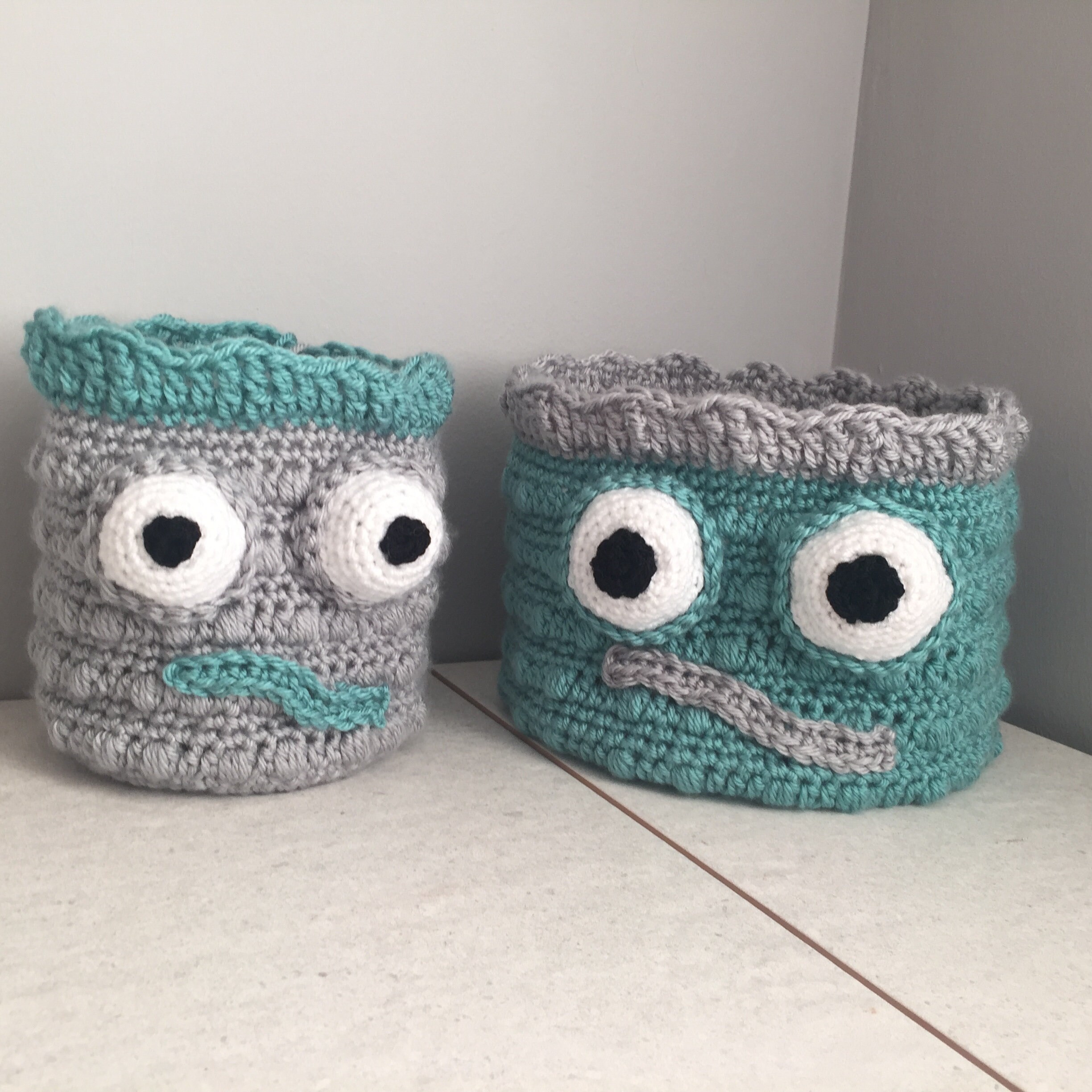Crochet Monster Storage Basket Pattern 3 Basket Sizes - Etsy