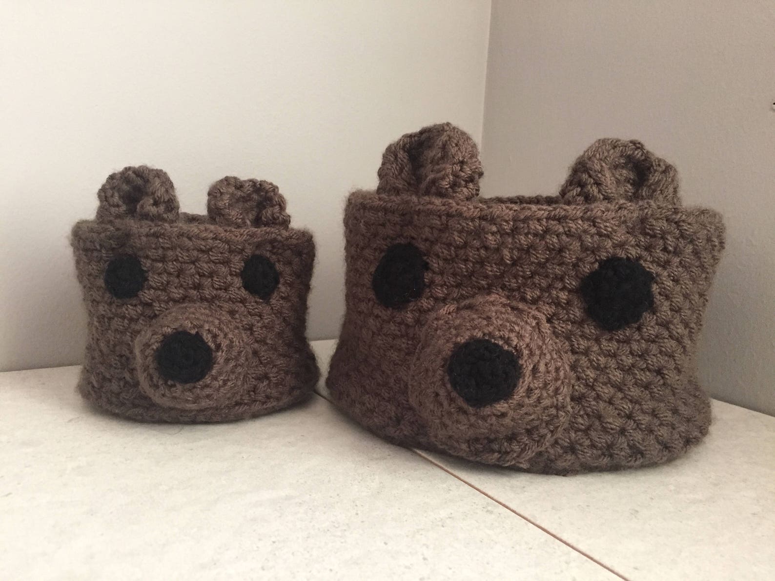 Crochet Bear Storage Basket Pattern 3 Basket Sizes - Etsy