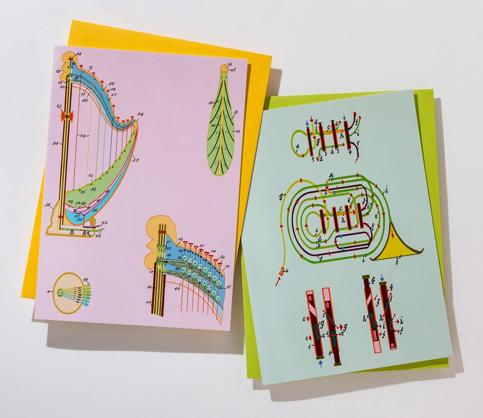 Set of Six Musical Instrument Cards Sprk.plug Image® Cards - Etsy