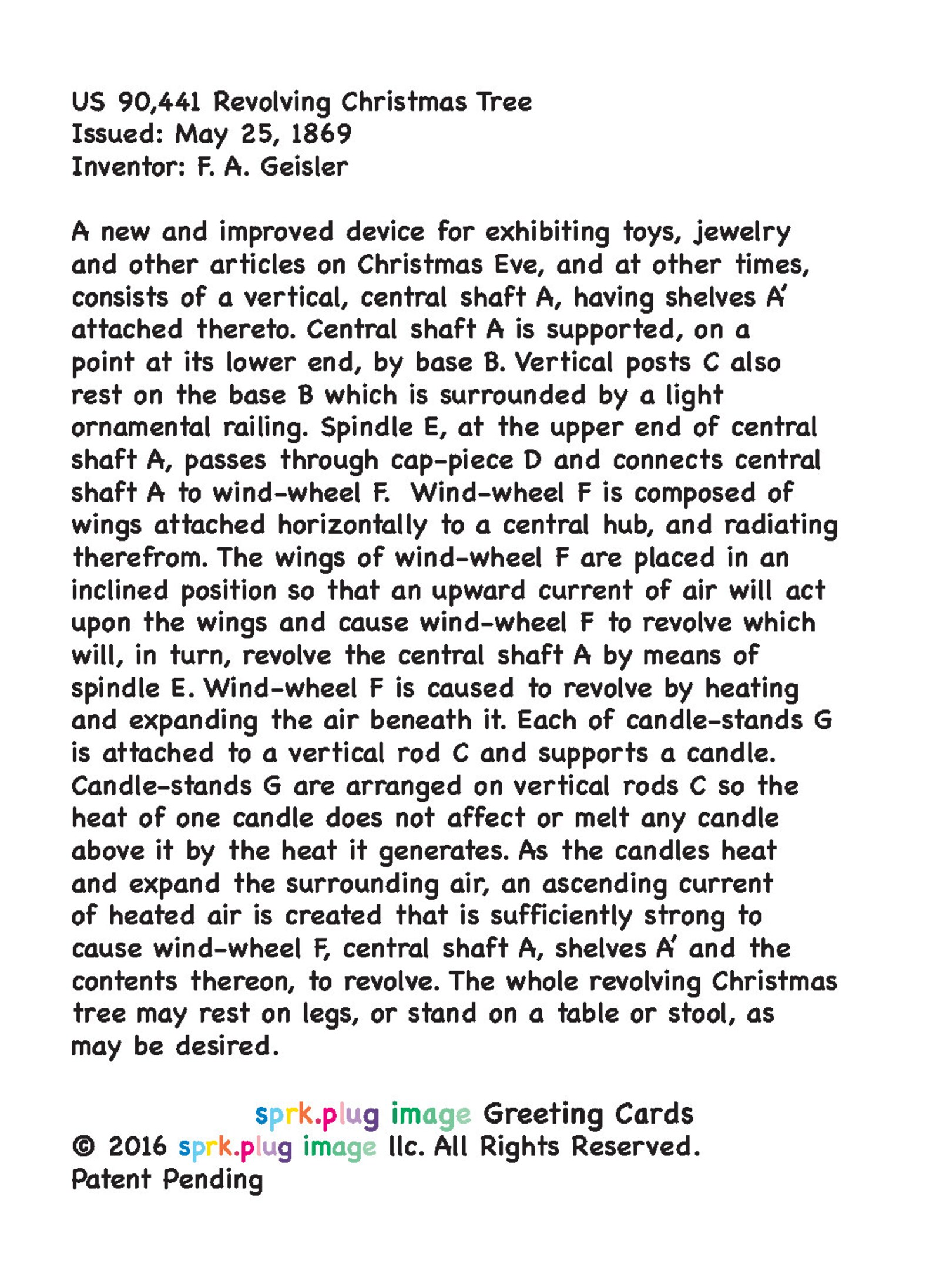 1869 Revolving Christmas Tree Holiday Card U.S. 90441 - Etsy