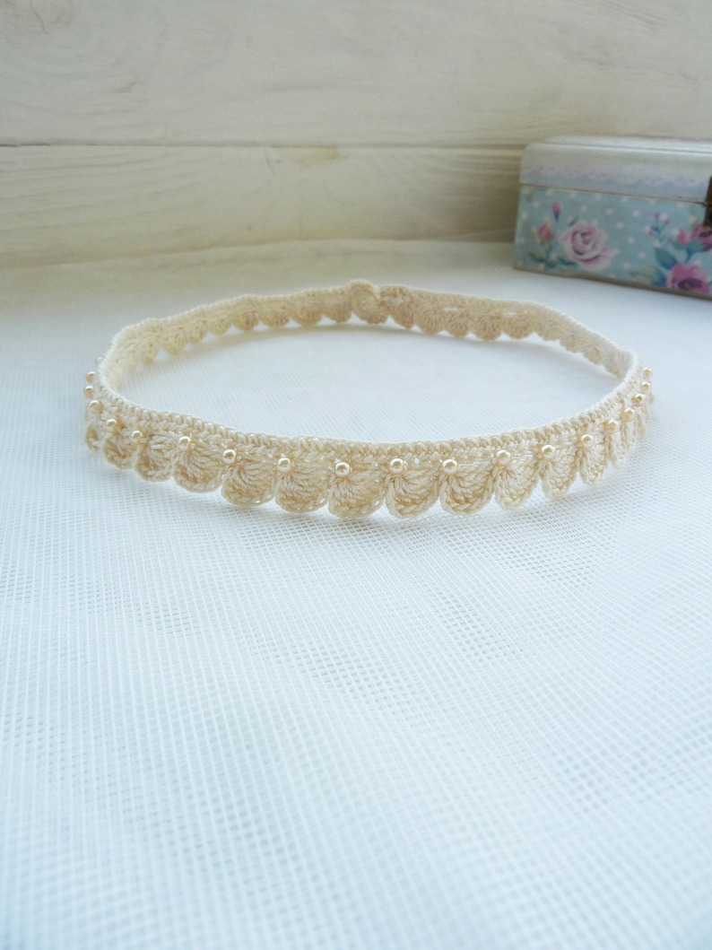 Crochet Necklace With Pearls PATTERN. Crochet Jewelry.crochet | Etsy