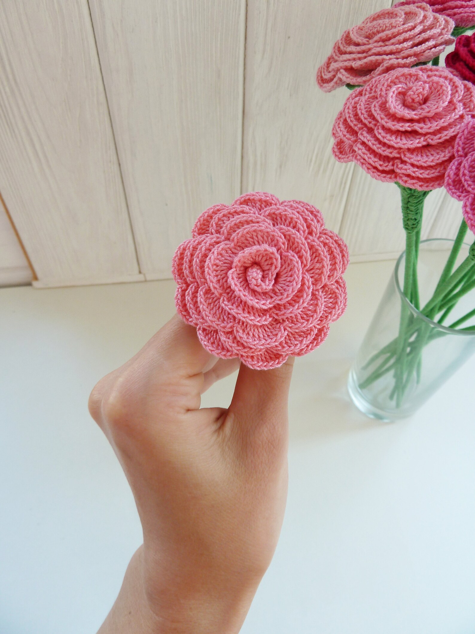 Crochet Rose PATTERN. Flowers for Home Decor. Crochet Gift. - Etsy
