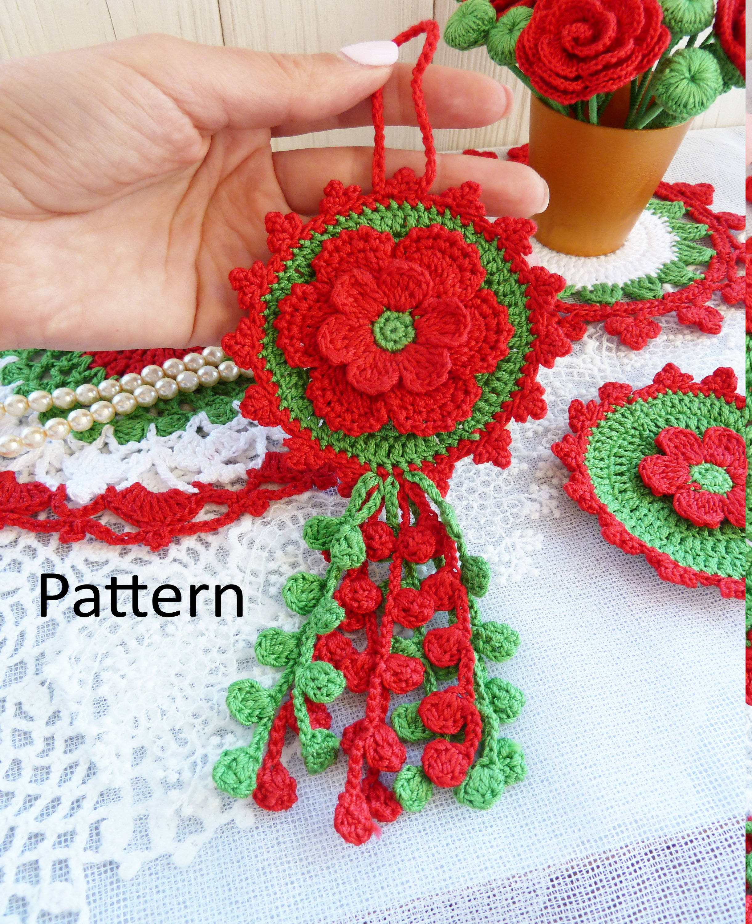 Crochet Decor PATTERN. Christmas Ornament. Christmas Decor. - Etsy