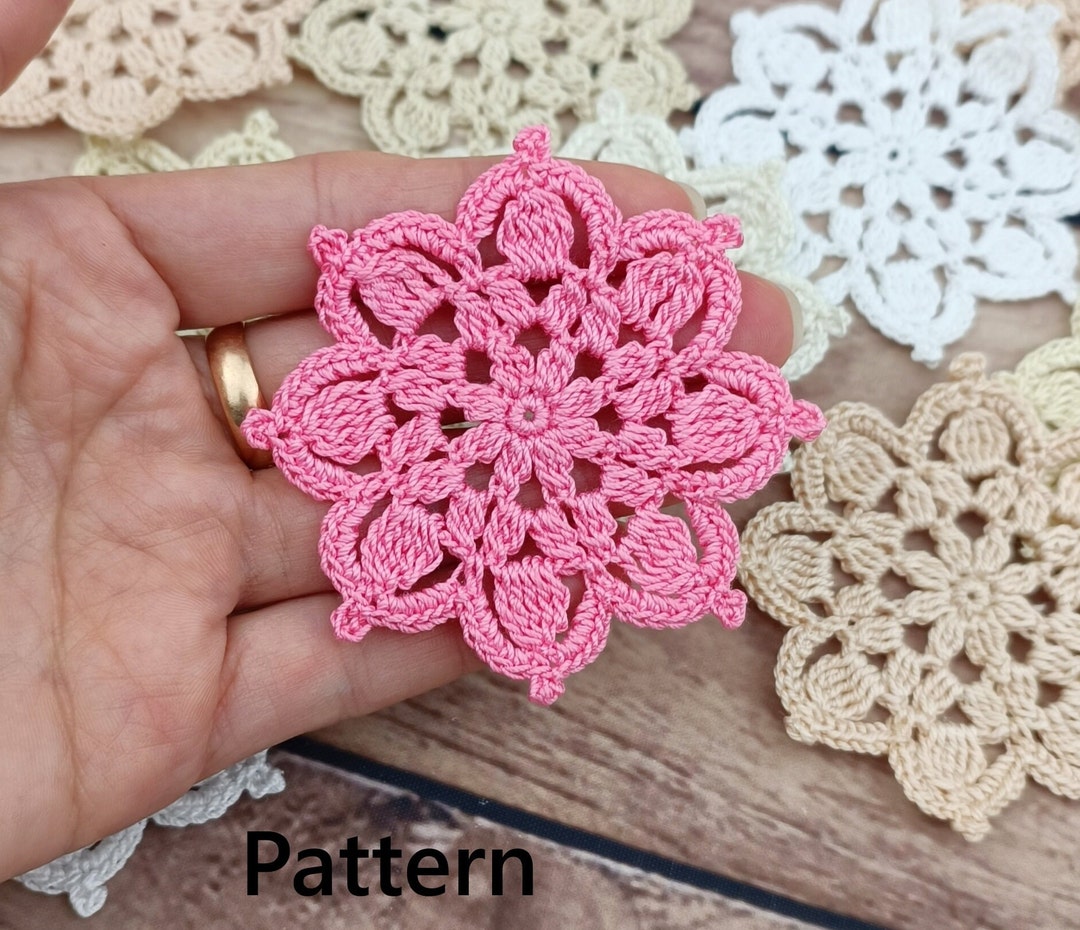 Crochet Flower/doily PATTERN. Easy Crochet, PDF. Flower Photo Tutorial ...