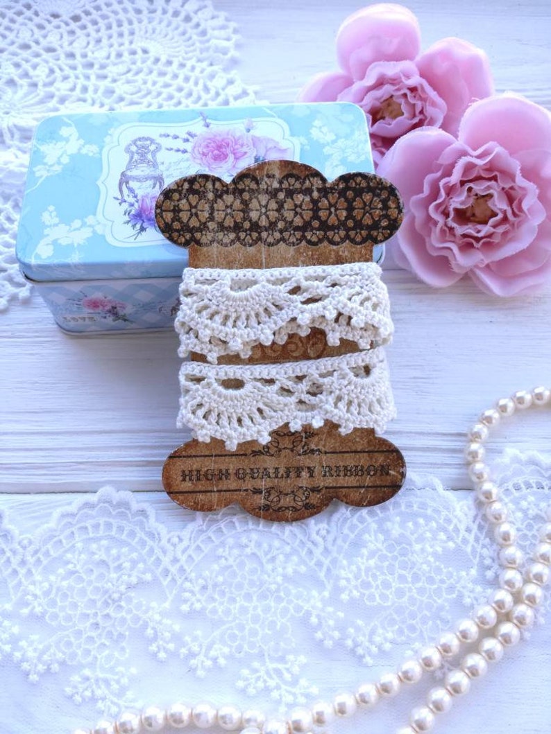 Ribbon spool.Lace spool card.Holder lace.Card thread spool. | Etsy