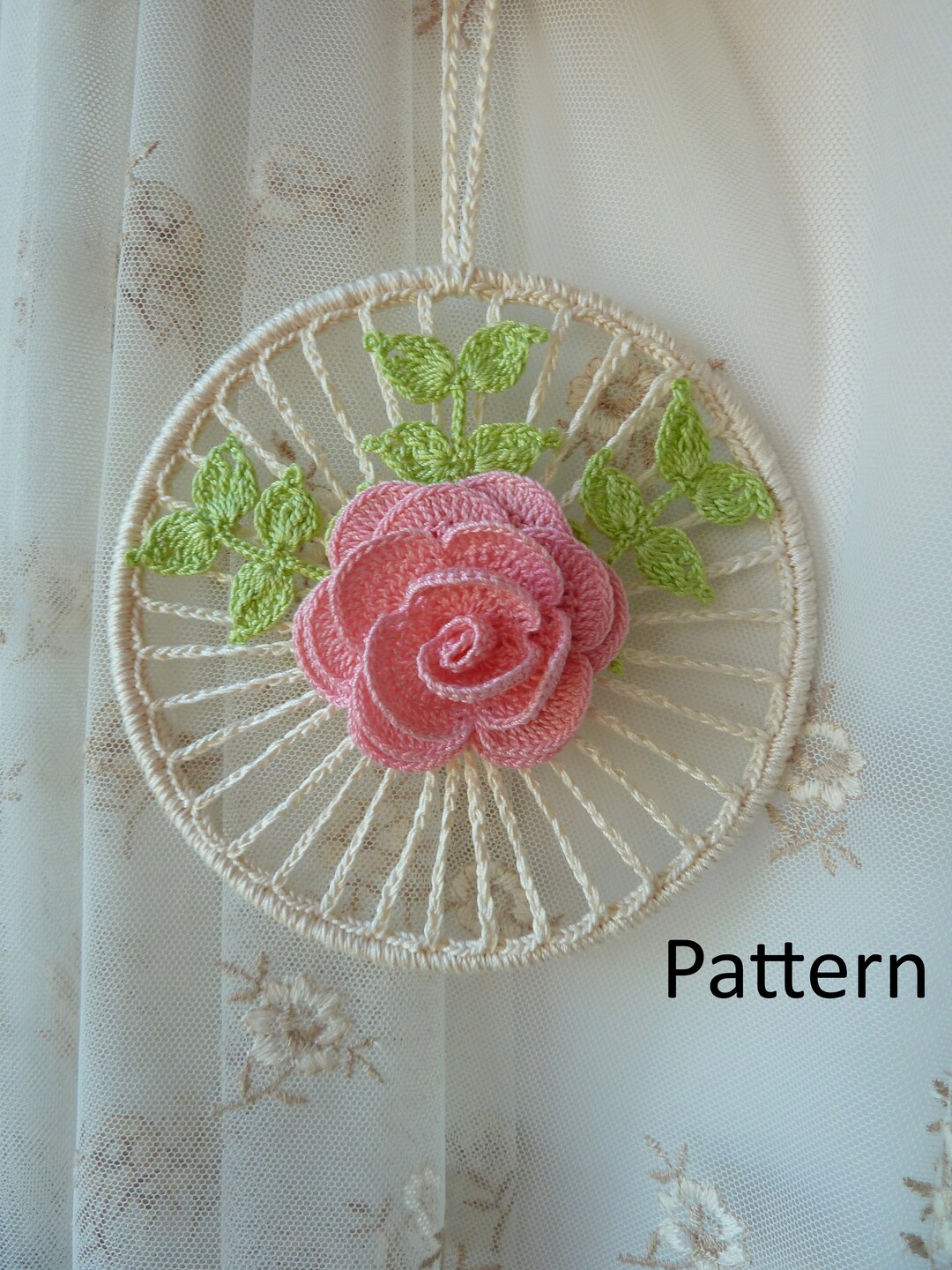 Crochet Decor PATTERN. Crochet Flower Decor. Flower Pattern. Applique ...