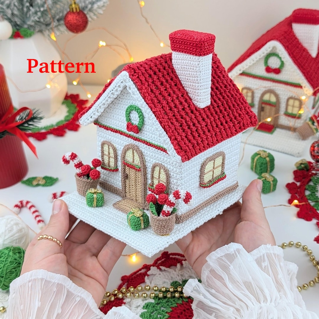 Crochet Christmas House Pattern, Holiday Village Crochet Decor, PDF ...