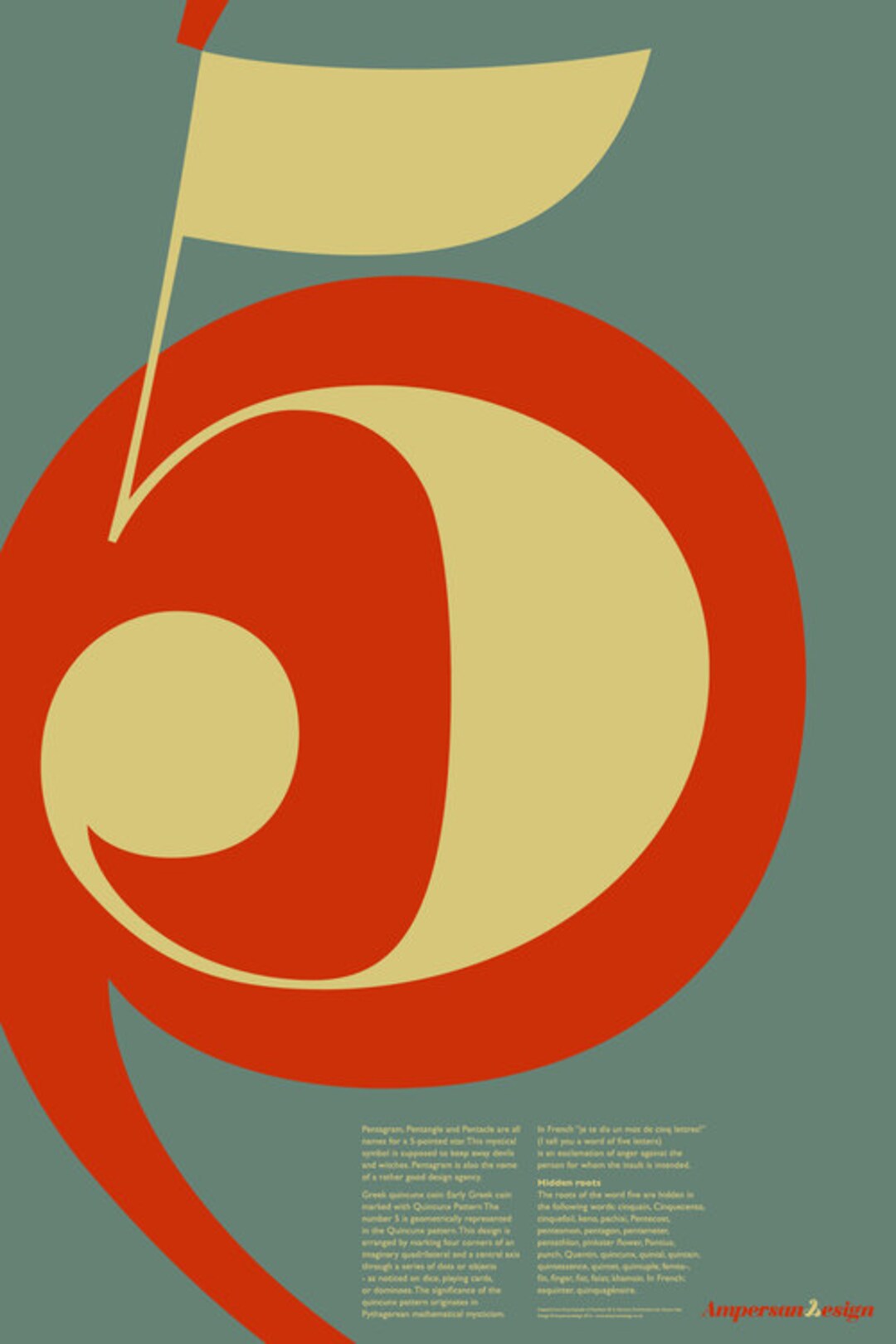 No. 5 Numerical Poster - Etsy