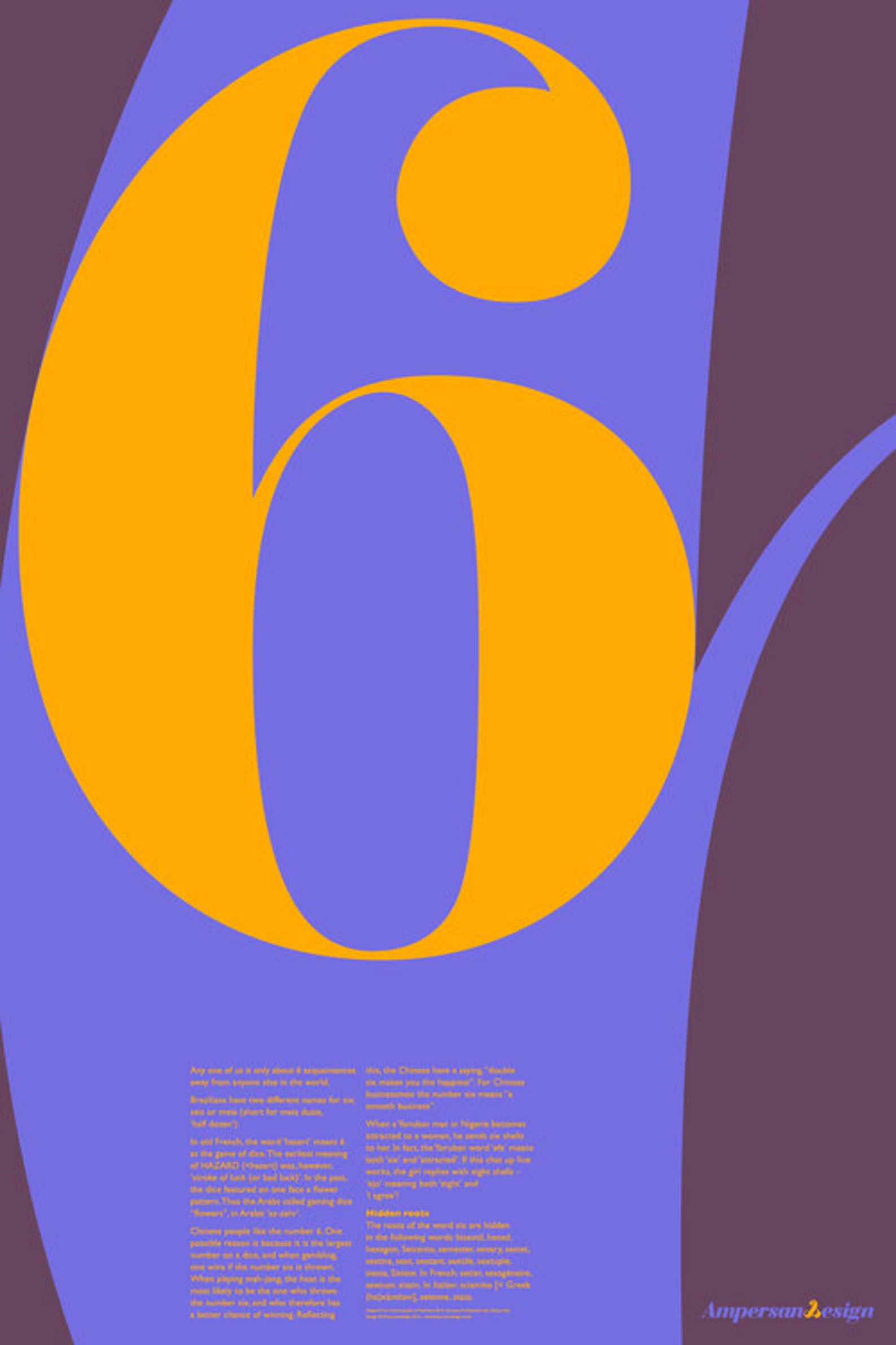 No. 6 Numerical Poster - Etsy