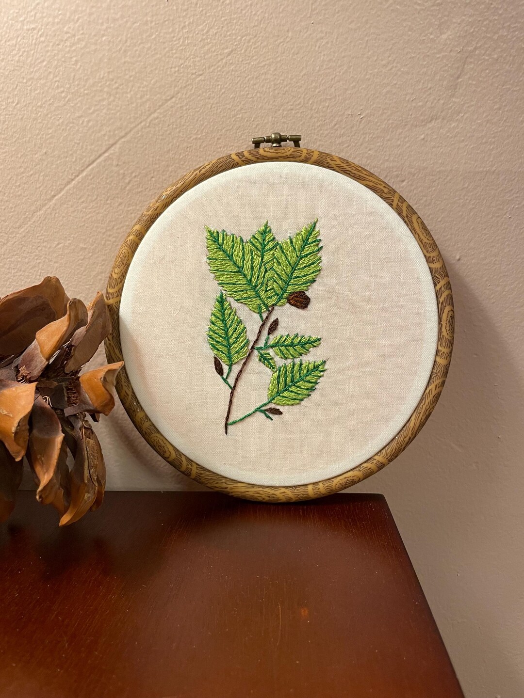 Hand Embroidered American Beech Tree Wall Hanging - Etsy