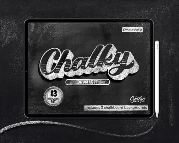 Procreate Brush Bundle Chalk Lettering Brushes Digital Chalk Board Art ...