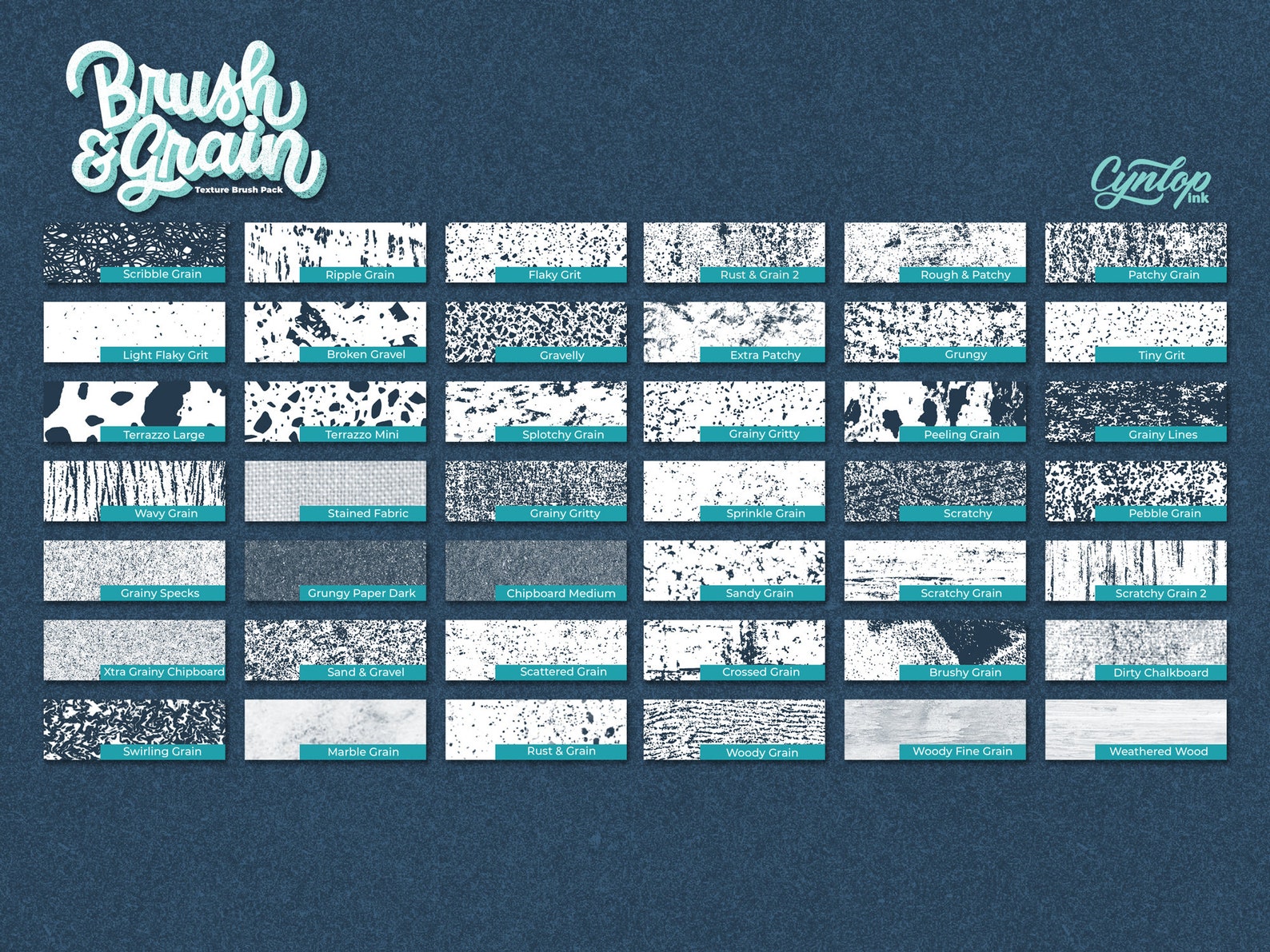 Brush & Grain Procreate Texture Brush Set Drawing Grain - Etsy