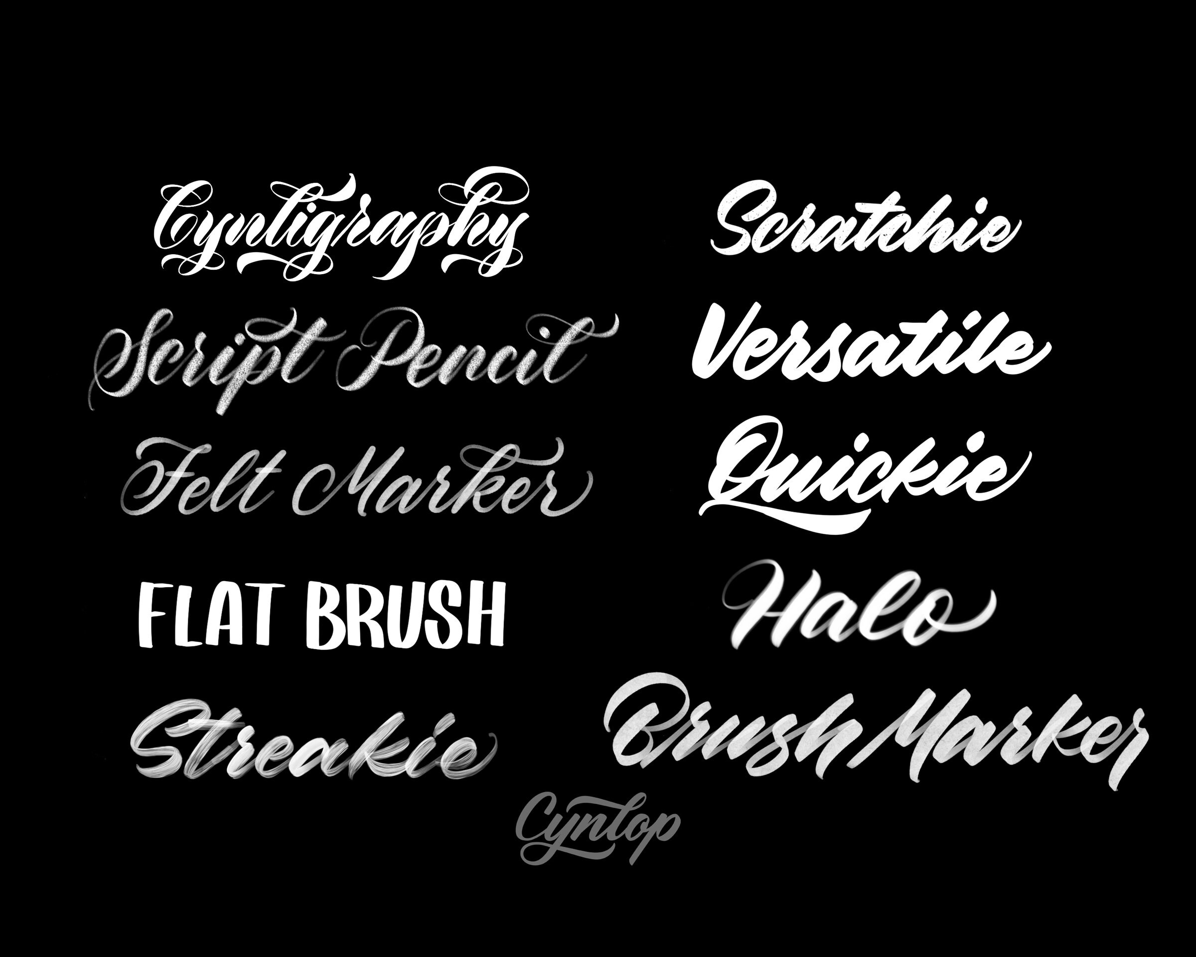 Procreate Lettering Brush Pack #1 : 10 Brushes