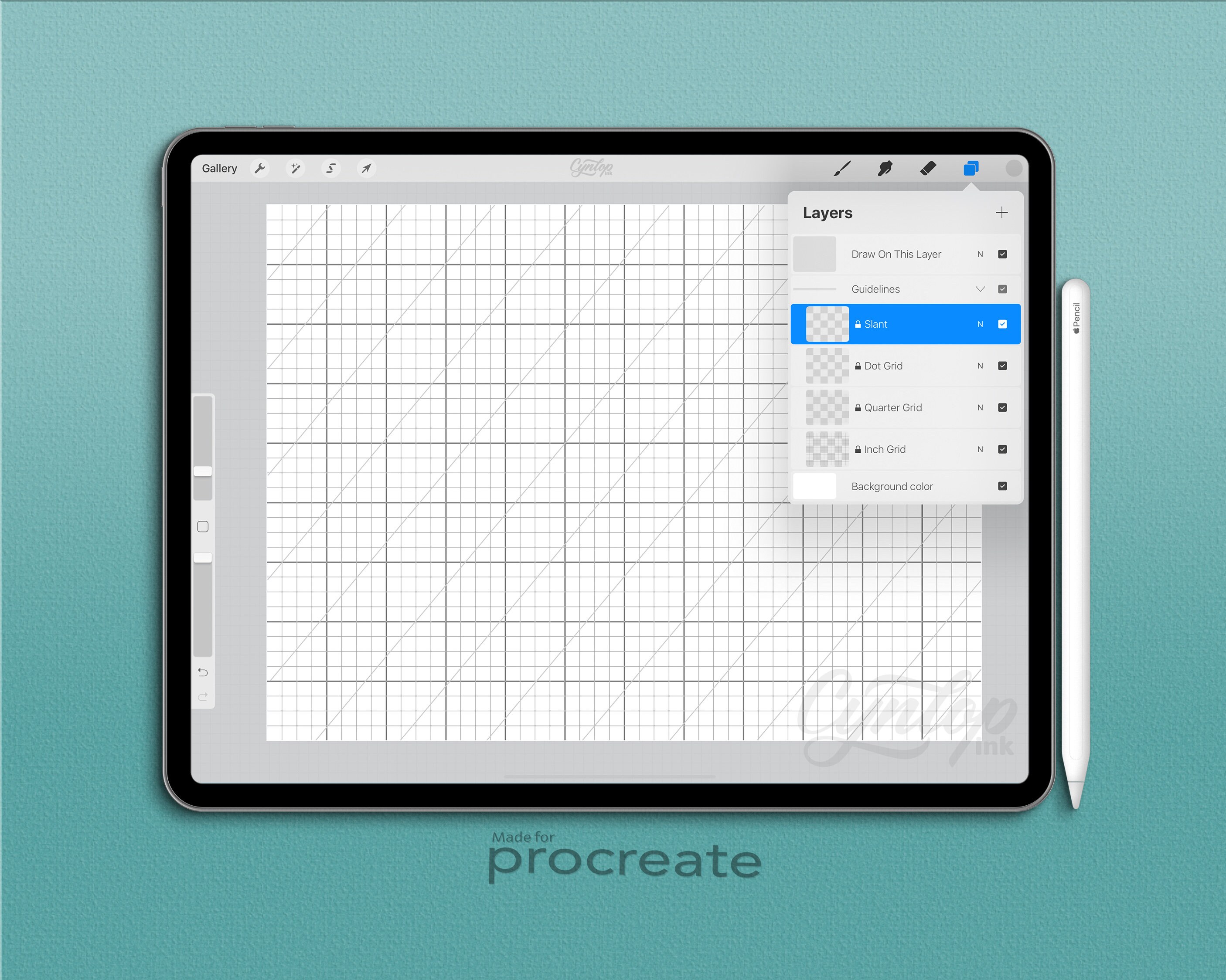 Procreate App Dot And Square Grid File