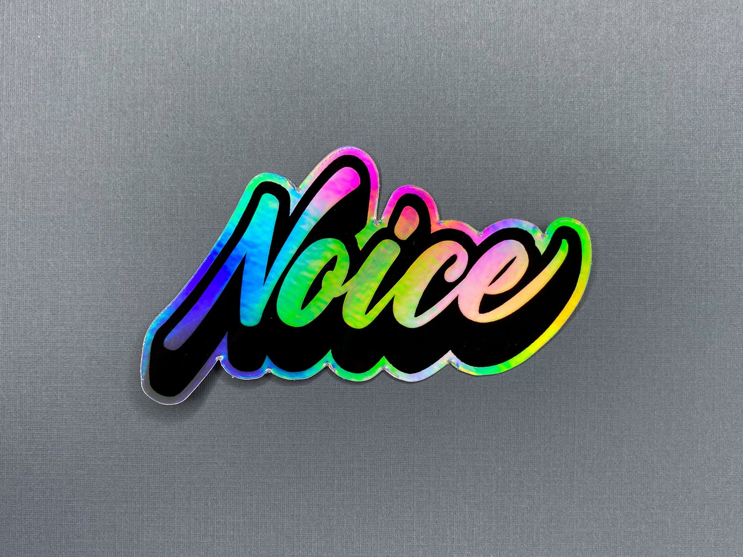 Noice Holographic Sticker Durable & Waterproof Weatherproof - Etsy