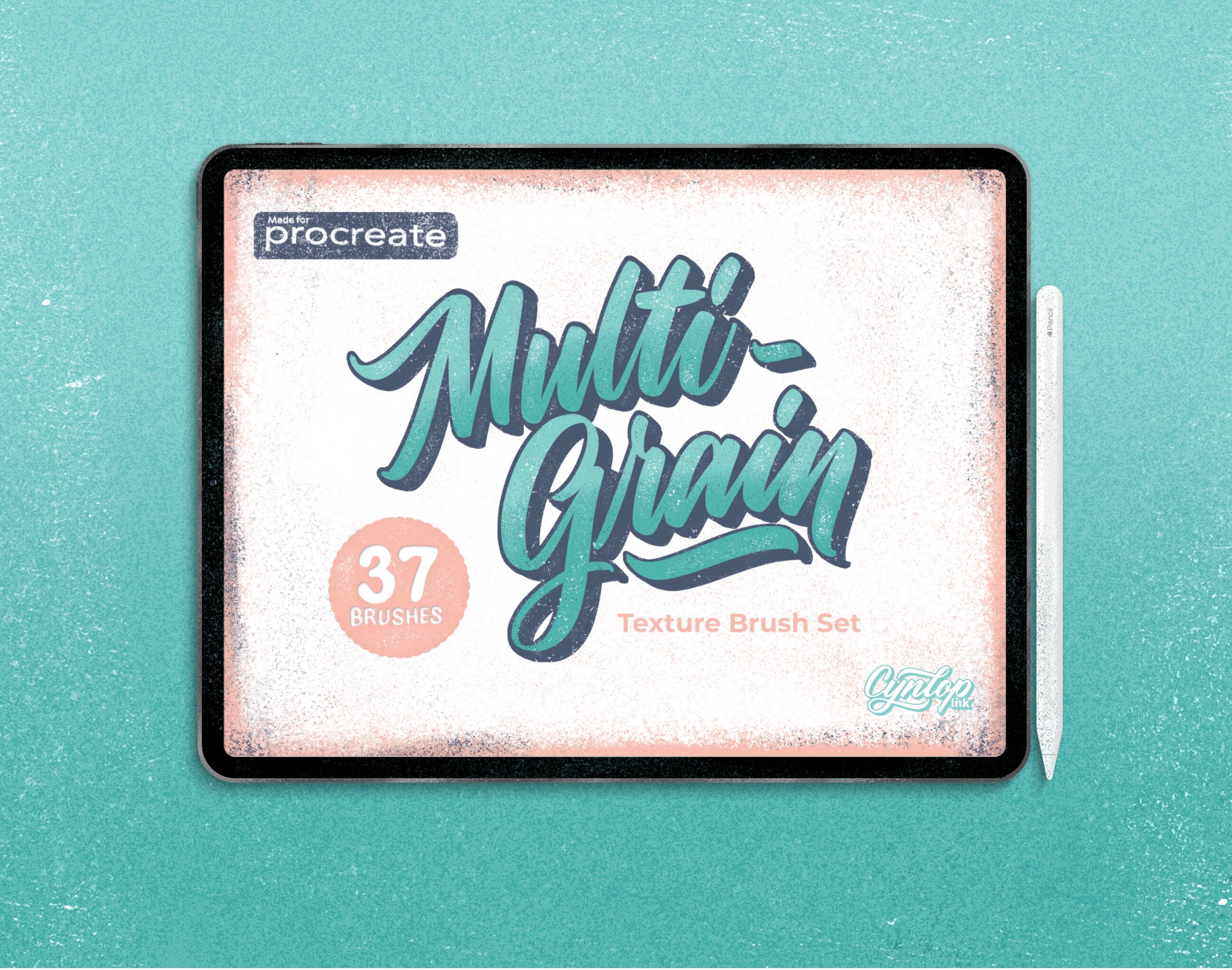 Procreate MultiGrain Texture Brush Set, 38 Texture Procreate Brushes