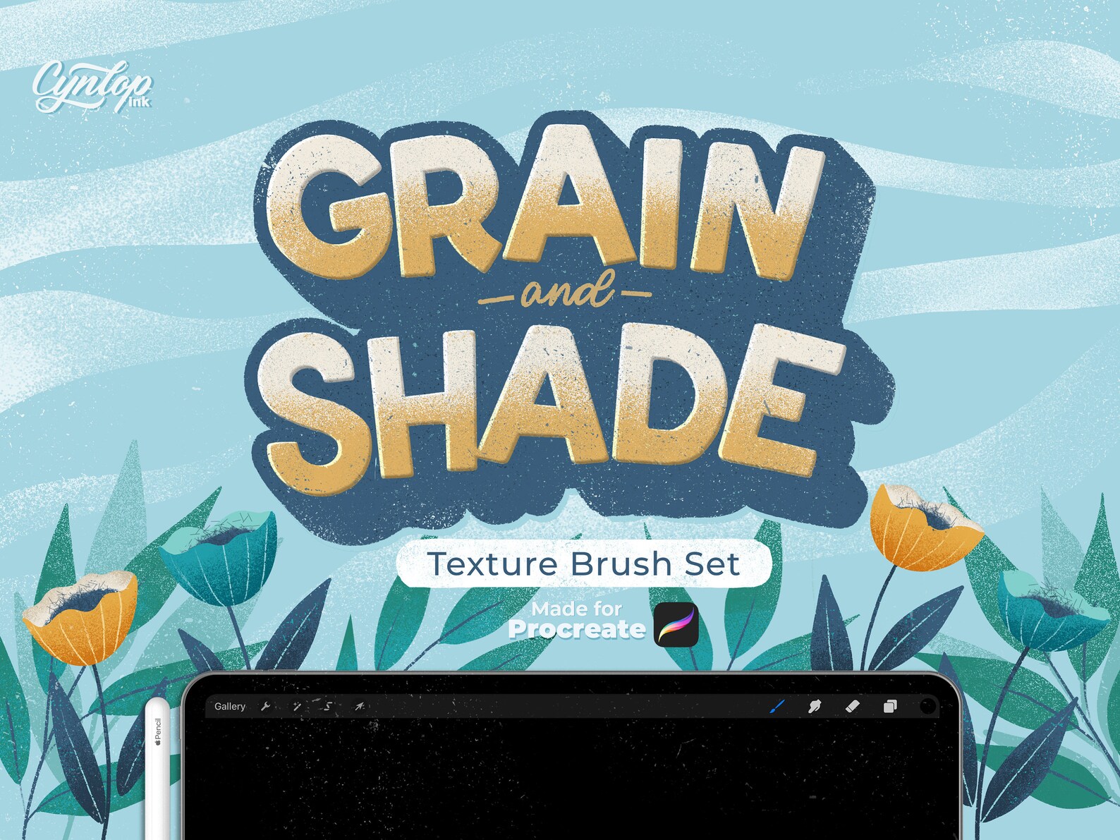 Grain & Shade Procreate Texture Brush Set Procreate Pencil | Etsy