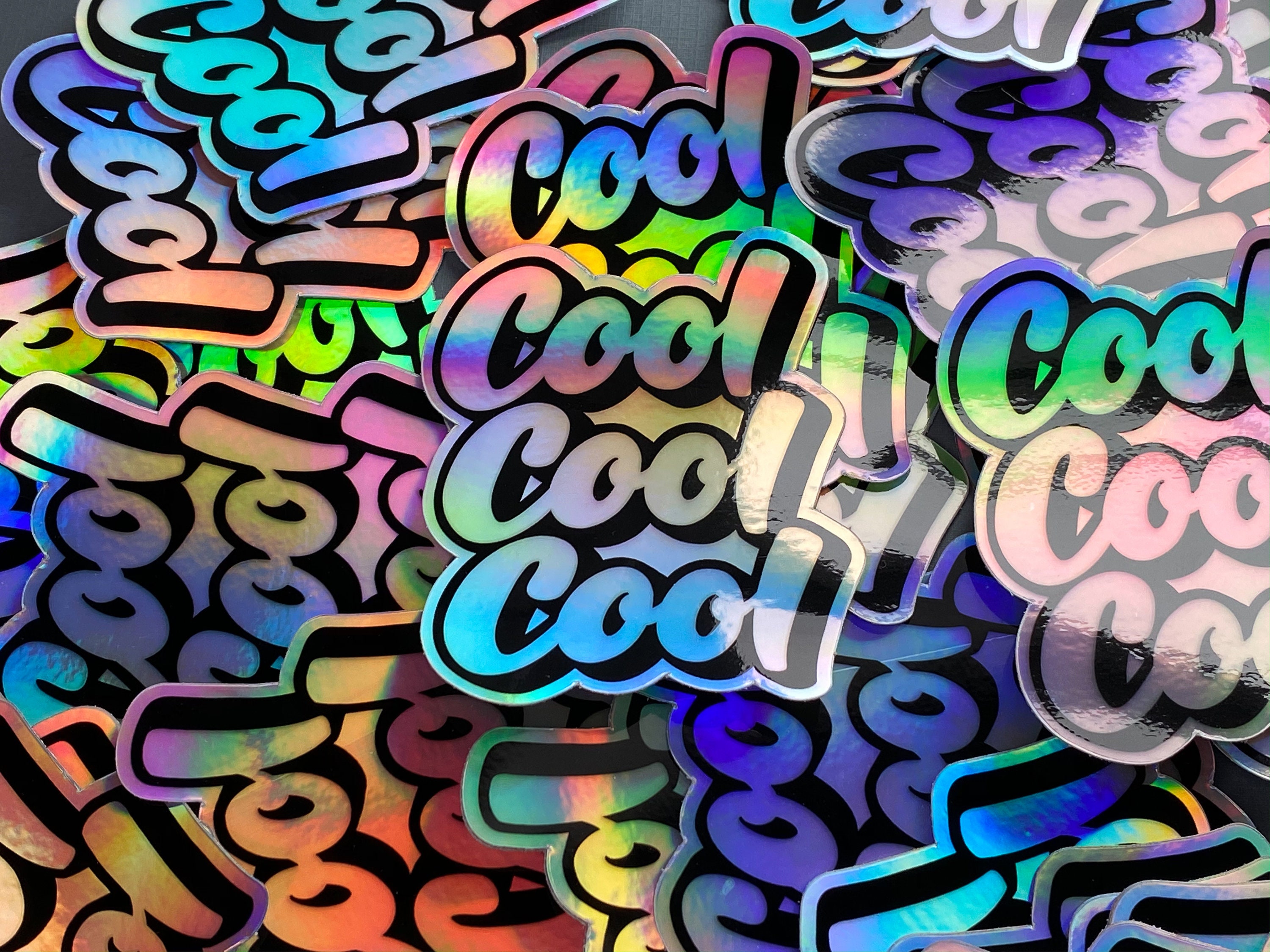 Cool Cool Cool Holographic sticker