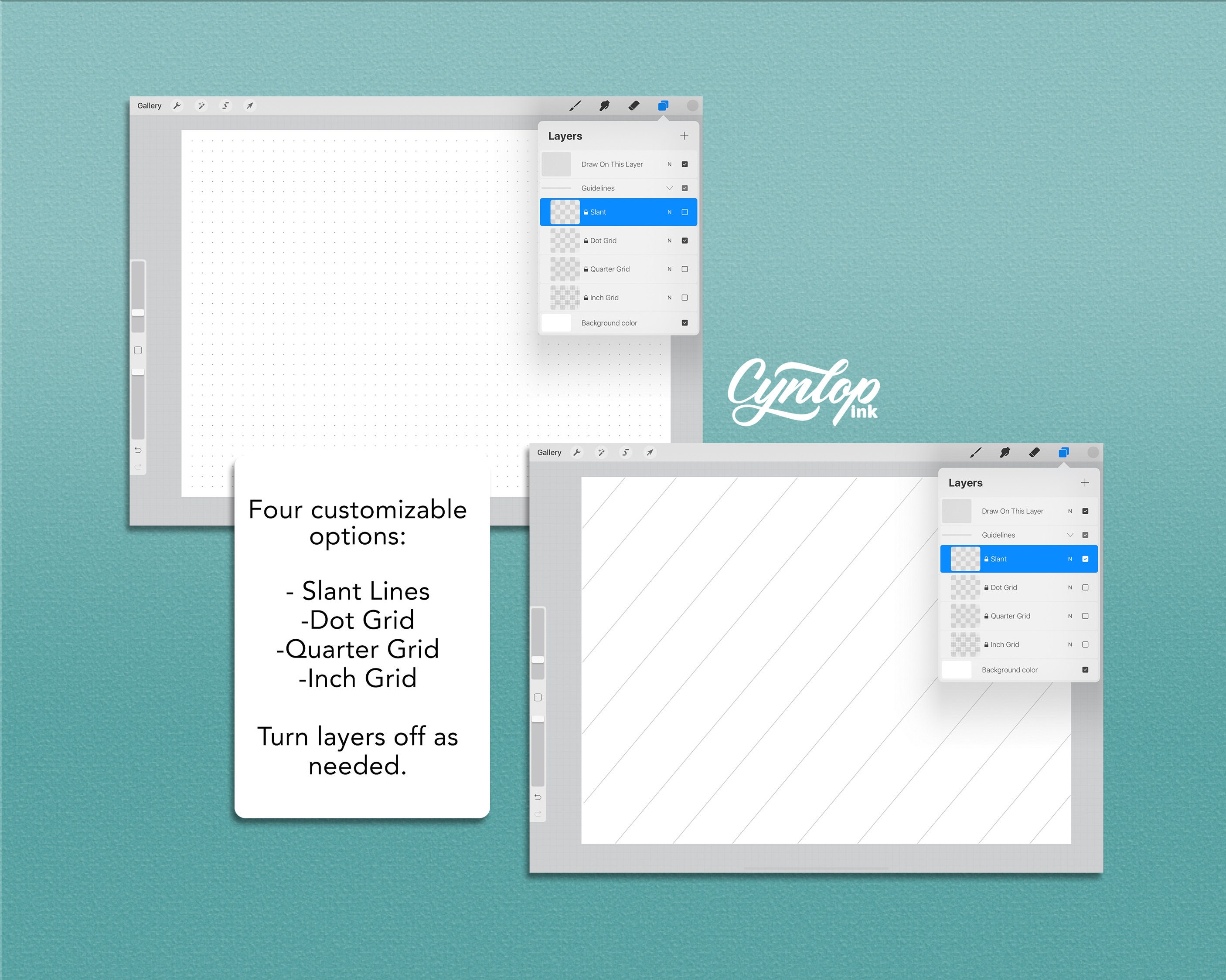 Procreate App Dot And Square Grid File